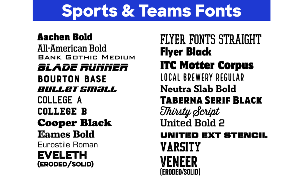 Best Fonts for Team Jerseys & T-shirts - Custom Ink Blog