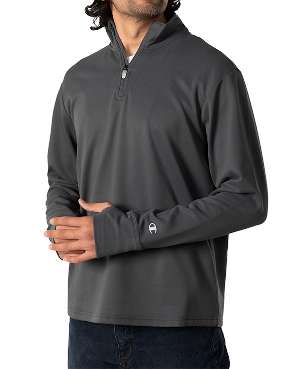 CustomInk Sizing Line-Up for Champion Sport Recycled Quarter Zip Shirt ...