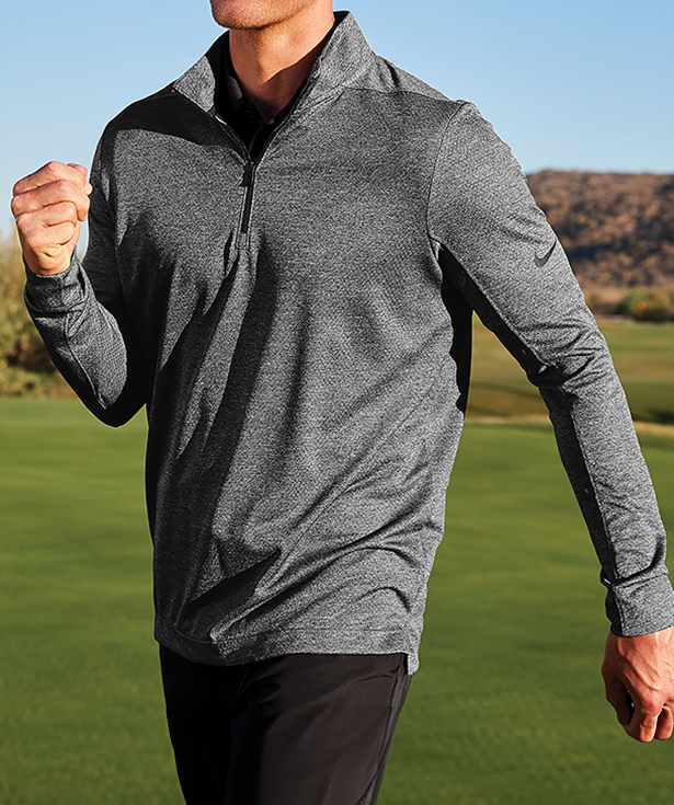 CustomInk Sizing Line-Up for Nike Dry Textured Half Zip Performance ...