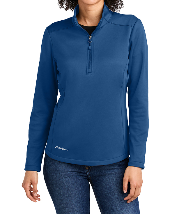 CustomInk Sizing Line-Up for Eddie Bauer Women's Smooth Mid Layer Half ...