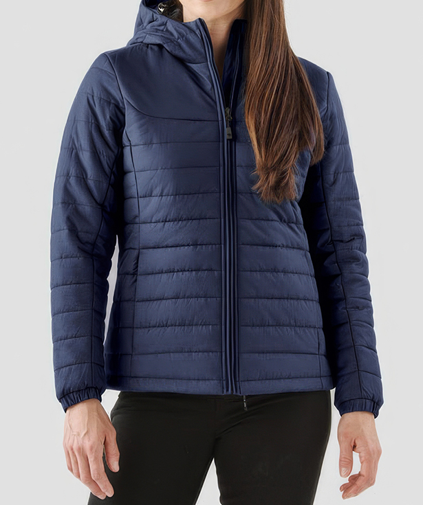 CustomInk Sizing Line-Up for Stormtech Women's Nautilus Quilted Hooded ...