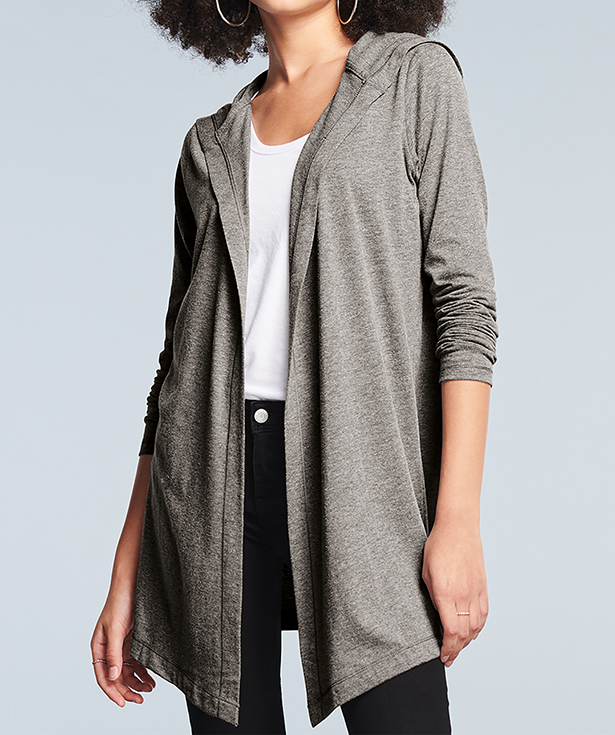 CustomInk Sizing Line-Up for District Women's Perfect Tri-Blend Hooded ...