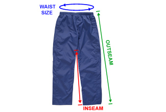CustomInk Sizing Line-Up for Sport-Tek Warm-Up Pant - Standard Sizes