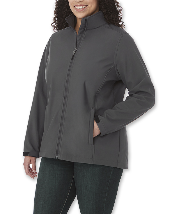 CustomInk Sizing Line-Up for Elevate Women's Maxson Stretch Soft Shell ...