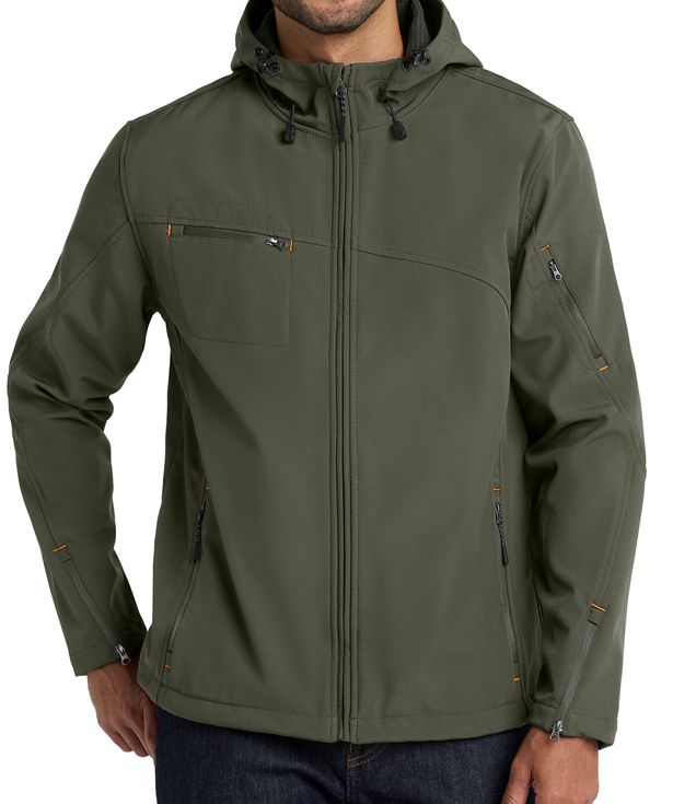 CustomInk Sizing Line-Up for Port Authority Textured Hooded Soft Shell ...