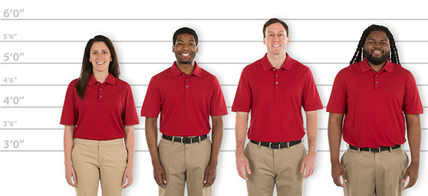 CustomInk.com Sizing Line-Up for Cutter & Buck Advantage Charged Cotton ...