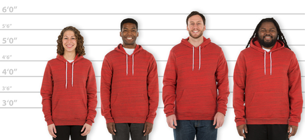 CustomInk.com Sizing Line-Up for Embroidered Bella + Canvas Ultra Soft ...